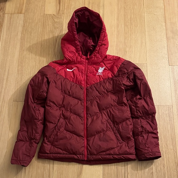 Nike | Jackets & Coats | Liverpool Fc Red Puffer Jacket Kids Xl | Poshmark